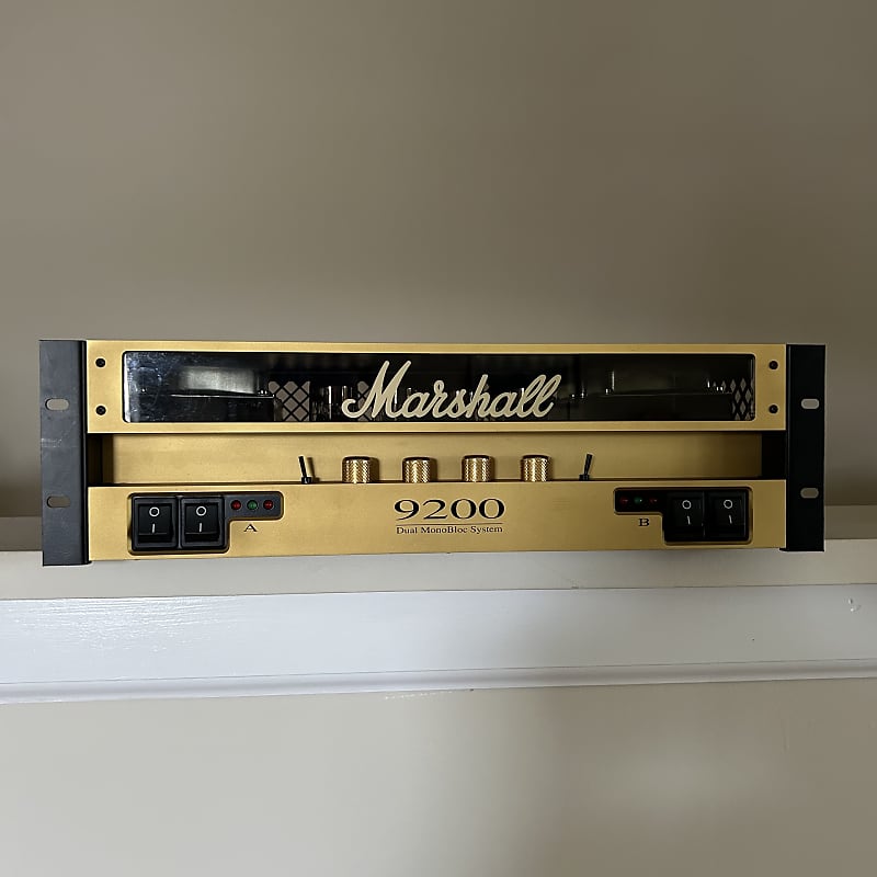 1990s Marshall 9200 Dual Monobloc Amplifier | Reverb