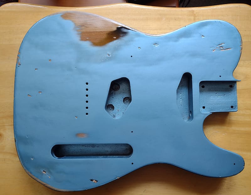 Alder Telecaster Body - Ice Blue over Sunburst Nitro, | Reverb