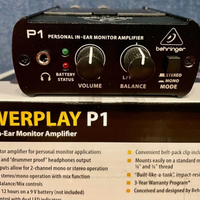 Behringer Powerplay P1 Personal In-ear Monitor Amplifier | Reverb