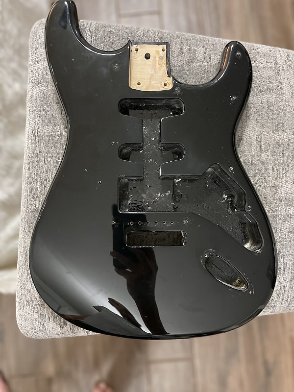 Stratocaster Style Body in Black Finish | Reverb