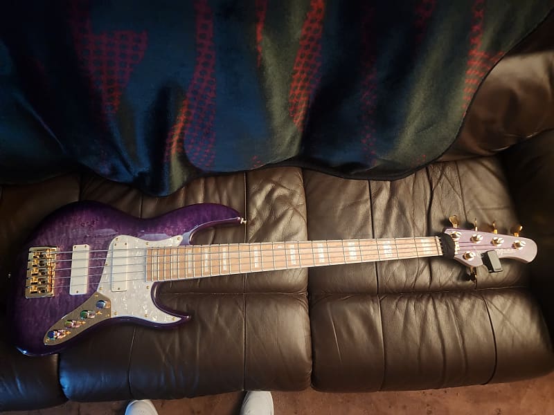 Bass Mods 5 String bass 2023 - Quilted | Reverb