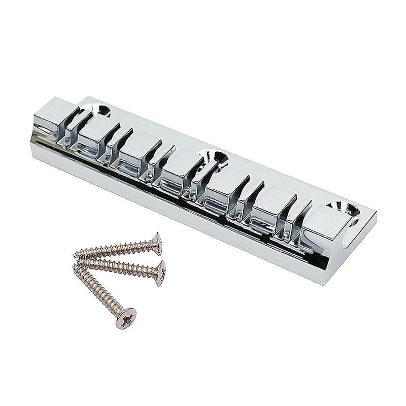 Chrome 12 String Guitar Hardtail Fixed Bridge Tailpiece | Reverb