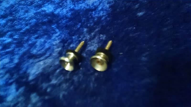 1980s Kramer Strap Buttons Chrome w/pads | Reverb