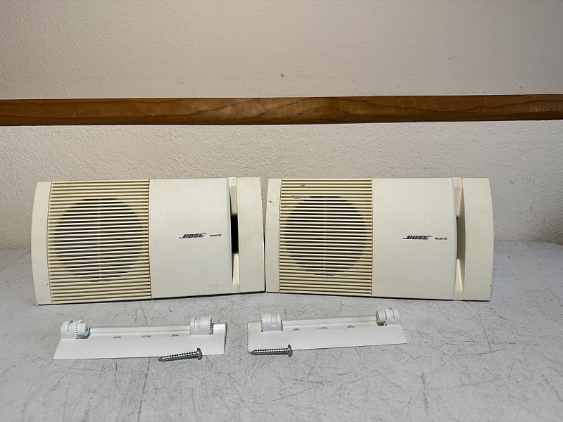 Bose Model 100 Bookshelf Speakers White Home Audio Mount HiFi | Reverb