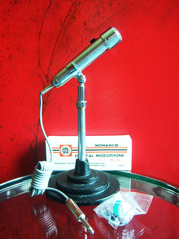 Vintage NOS 1960's Monarch MC-24 crystal harp microphone w | Reverb