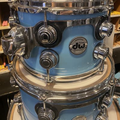 DW Collectors Series Maple 4 Piece Shell Pack - Solid Sky | Reverb