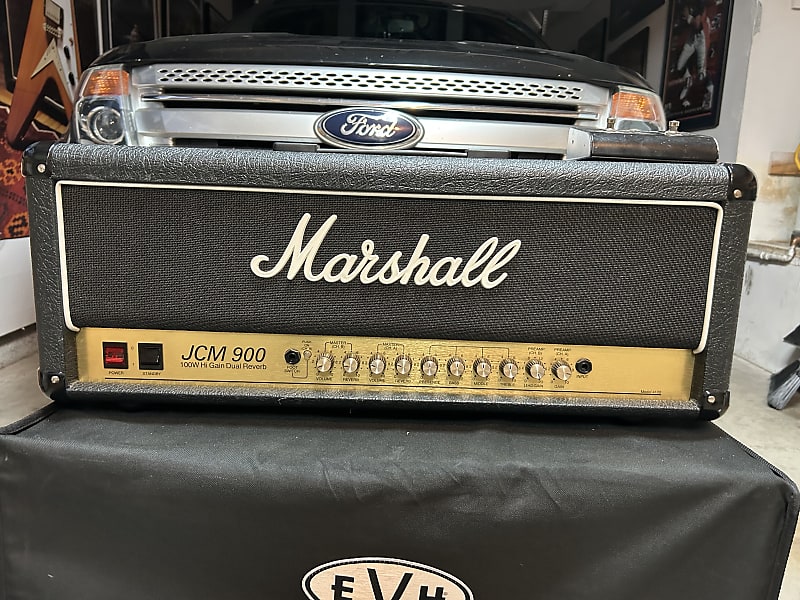 Marshall JCM 900 Dual Reverb Head Mid 90s - Black Tolex | Reverb