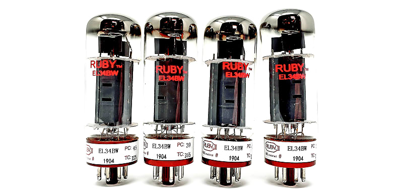 Ruby EL34BW Matched Quad | Reverb