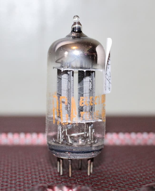 RCA 12AX7 ECC83 PERFECT BALANCE LONG PLATE BENT SQUARE | Reverb UK