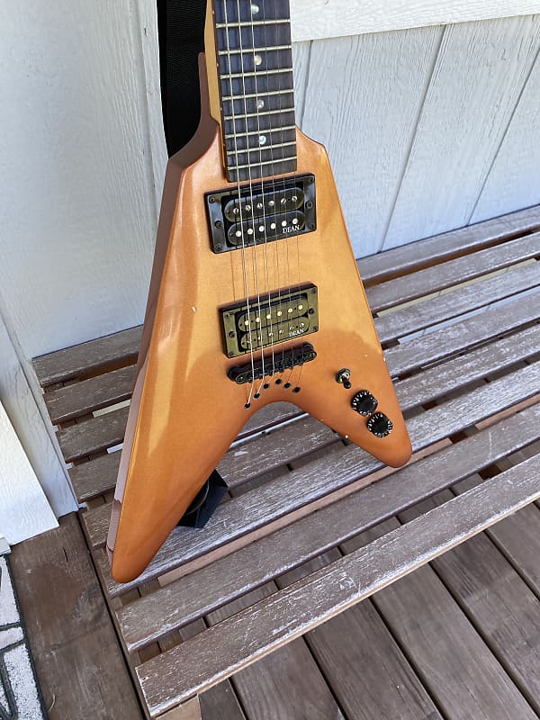 Dean Baby V 1990’s - Orange Sparkle | Reverb