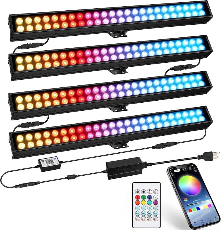 LED Stage Wash Light Bar - 192LEDs 16" 35W DJ Light Bar APP & | Reverb