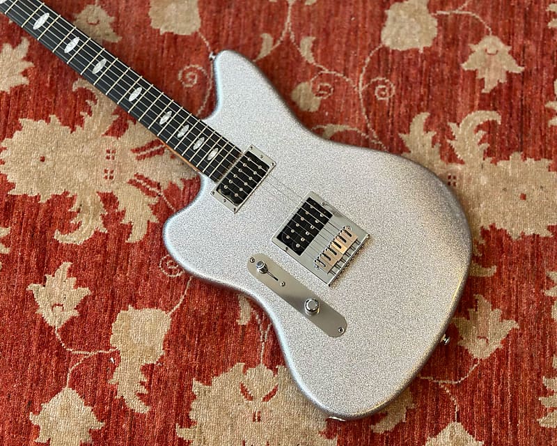 Left handed Warmoth Custom Jazzmaster - Silver Sparkle | Reverb