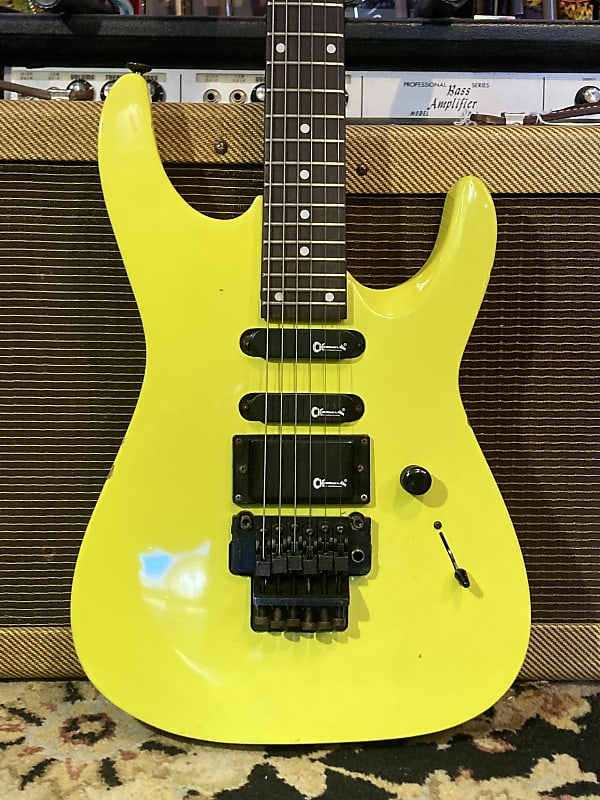 Charvette by Charvel Model 270 MIJ 1990 - Neon Yellow | Reverb