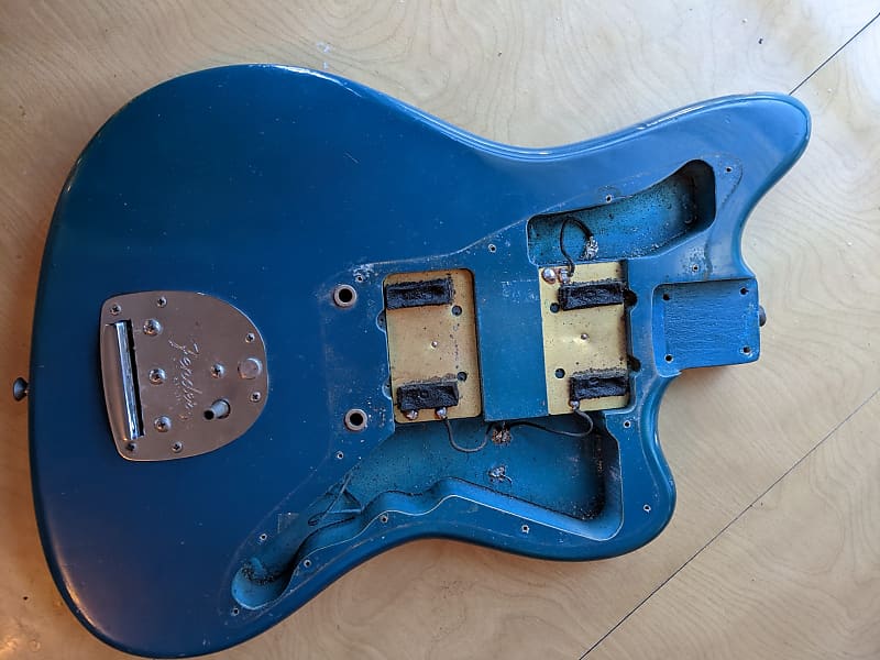 Fender Jazzmaster Body only, Vintage Factory 1966, Blue Refin | Reverb