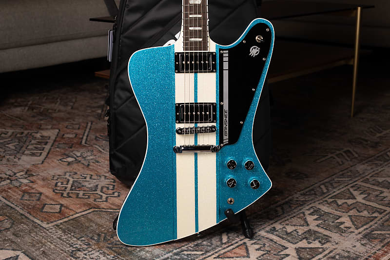 Kauer Banshee - Blue and White Metal Flake | Reverb