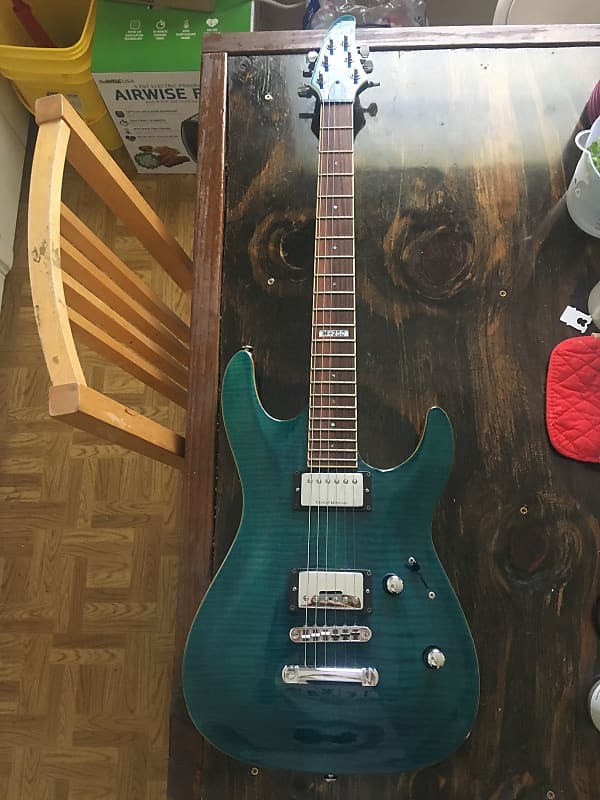 ESP LTD H-250 Turquoise Blue Flamed | Reverb