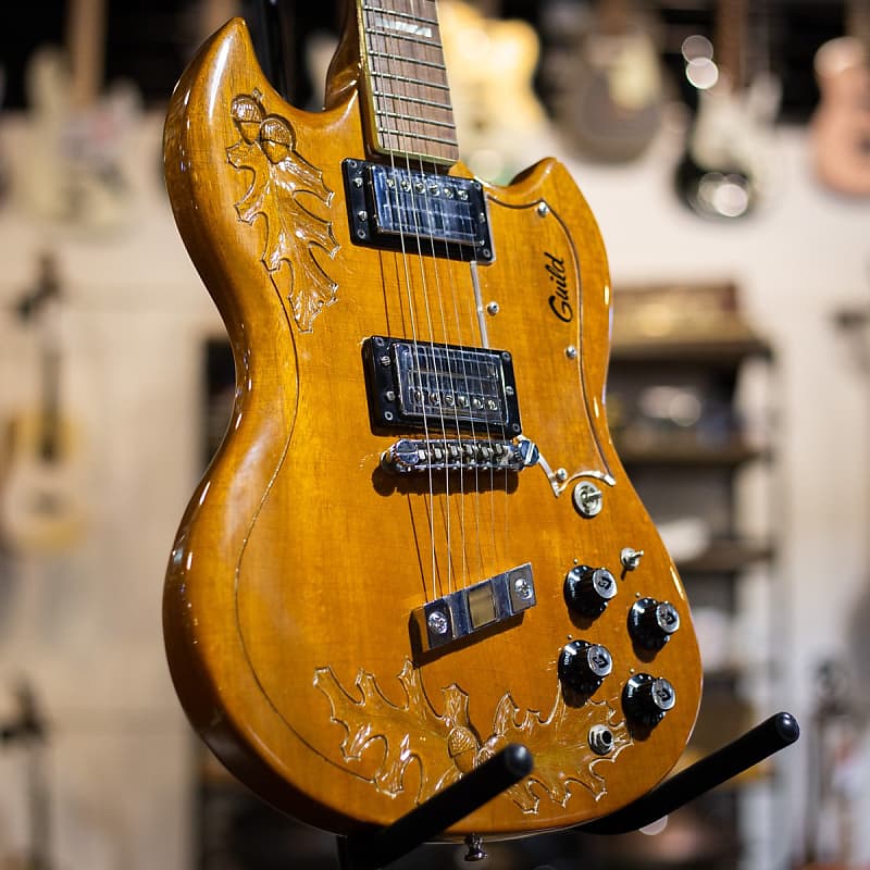 Guild S-100 NB Nature Boy Vintage Original Carved Acorn Oak | Reverb