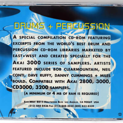 East West Drums + Percussion Special Edition Akai Format | Reverb