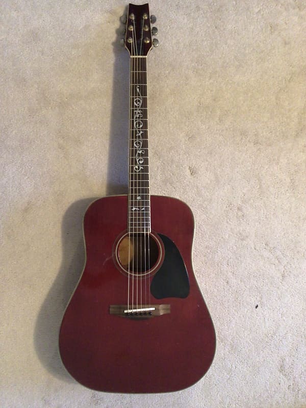 Marina Mark 32-WR. Wine red dreadnaught with pickup | Reverb