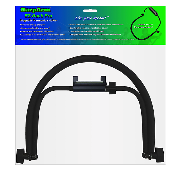 HarpArm® EZ-Rack Pro Super Magnetic Harmonica Holder (rack), | Reverb