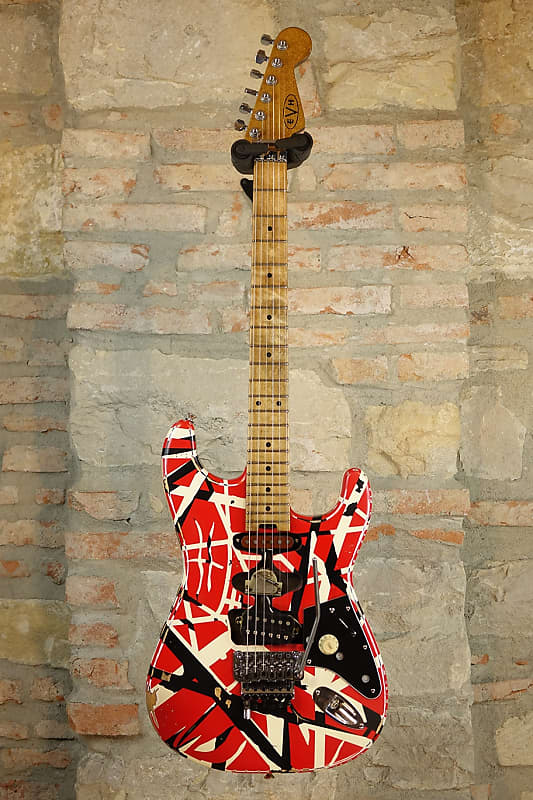 EVH Striped Series Frankie - Red with Black Stripes | Reverb Canada