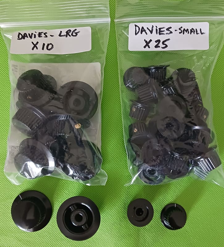 Buchla 200 Davies Black Module Knobs 25 Small/10 Large | Reverb