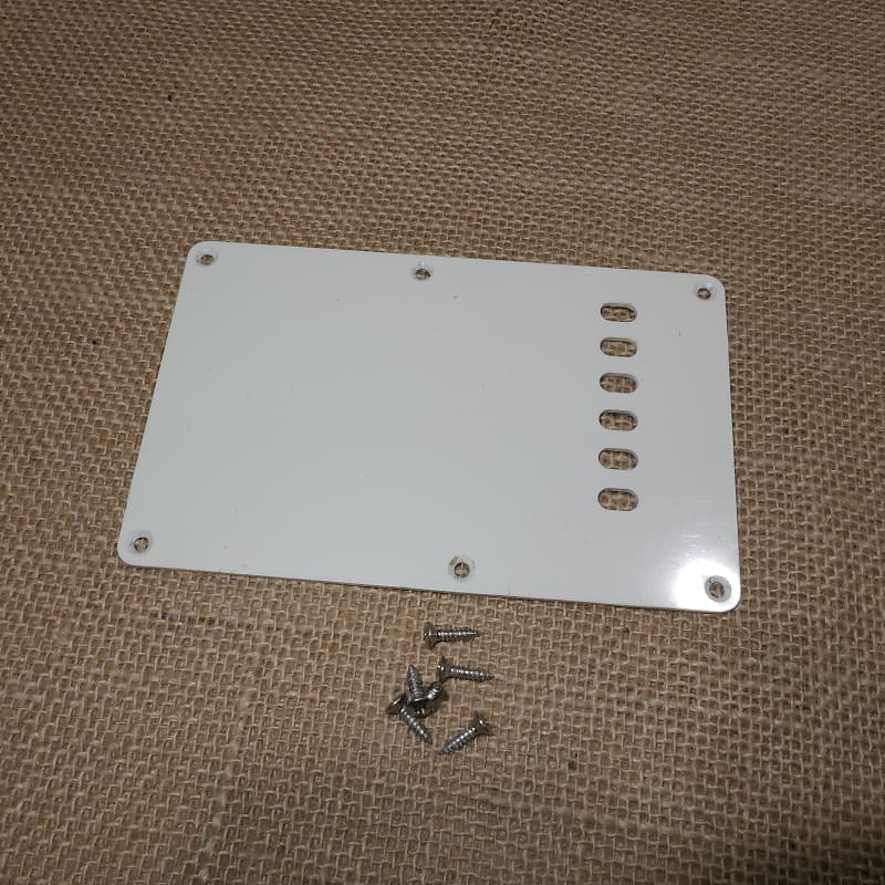 Genuine 2002 Squier Affinity Strat Back Plate WhiteSame Day | Reverb