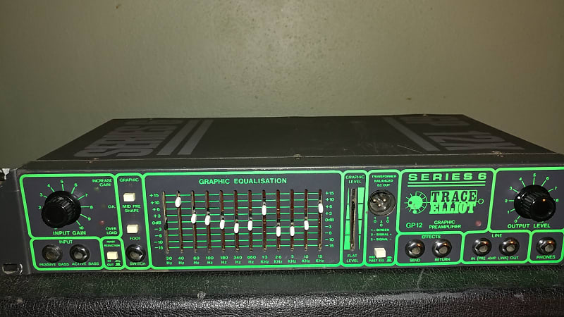 Trace Elliot Series 6 GP12X Preamp 1990's Green And Black | Reverb