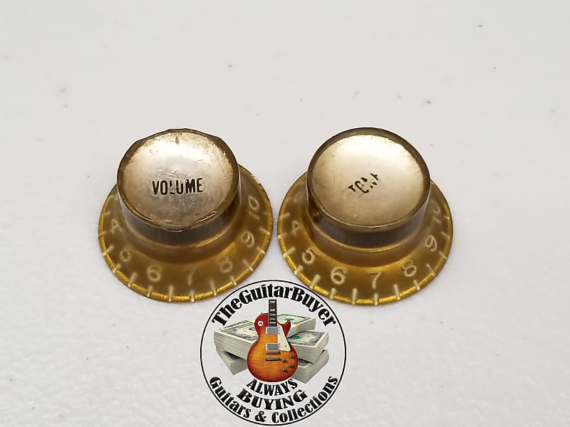 1960s Gibson Reflector Knob Set (2) - 100% Genuine Vintage | Reverb