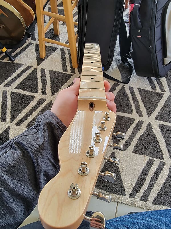 Warmoth 1-3/4" wide 1.75” fat boat neck boatneck Custom Tele | Reverb