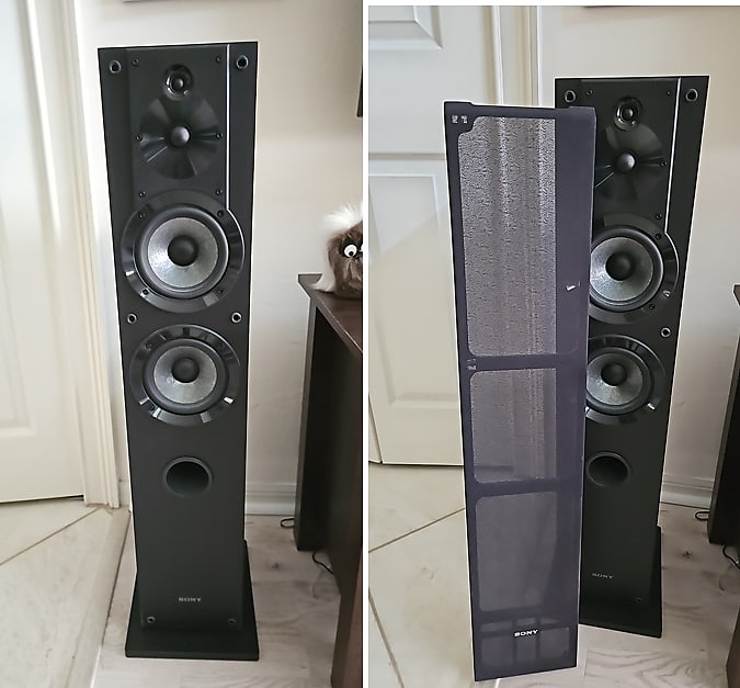 Sony SS-CS3 Floor-Standing Tower 3-way Speaker Pair - Black | Reverb