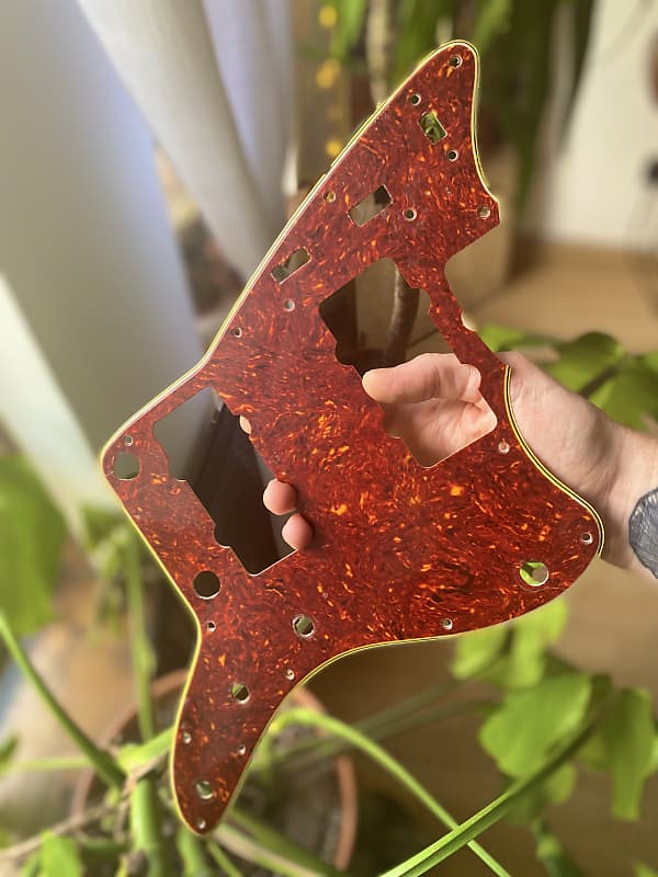 Fender Jazzmaster celluloid tortoiseshell scratchplate / | Reverb