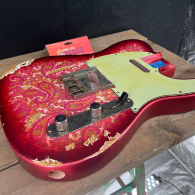 Real Life Relics Custom Class Tele® Body Pink Paisley Red | Reverb