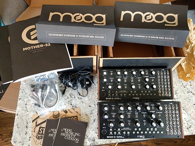 Moog 2 Moog Mothers 32 Synths And 3 Tier Moog Rack | Reverb