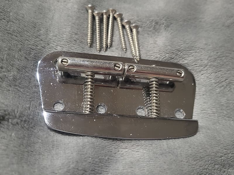 1970's Fender Musicmaster Bass Bridge | Reverb