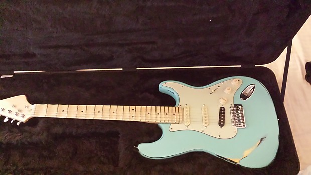 Fender Strat/partscaster/scalloped 2016 Sonic Blue Relic 1964 | Reverb