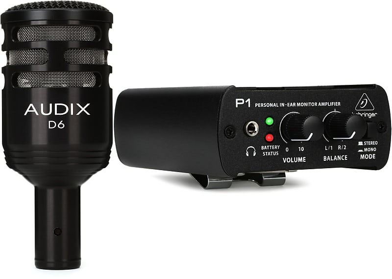 Audix D6 Cardioid Dynamic Kick Drum Microphone Bundle with | Reverb