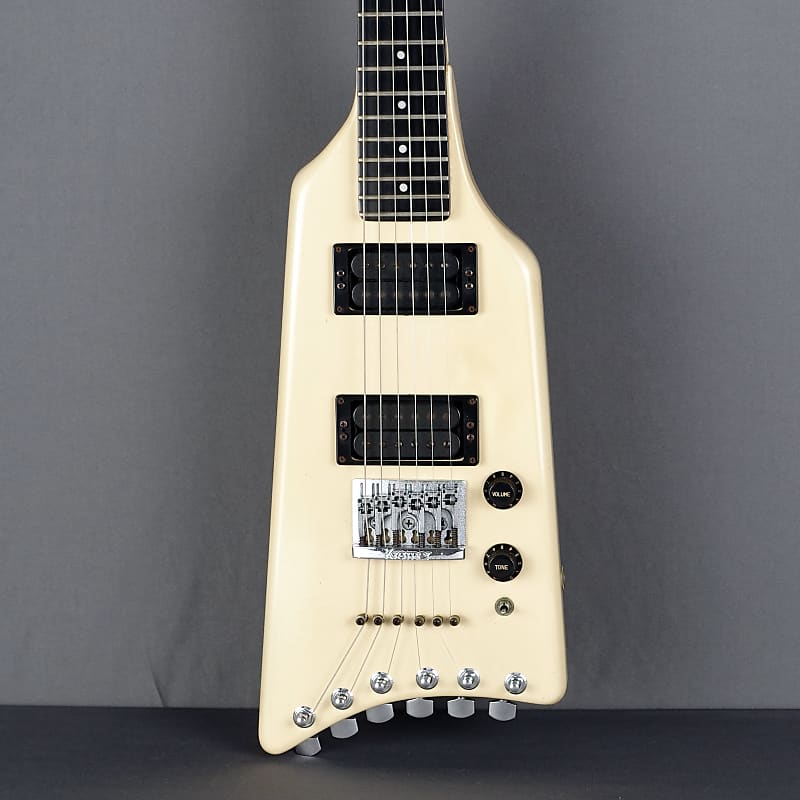 1981 Kramer The Duke Deluxe Headless Guitar White Aluminum | Reverb
