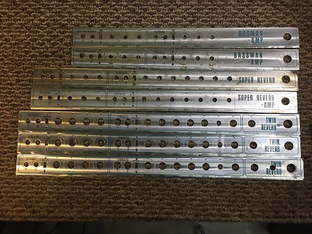 (7) Vintage Fender silverface amp Faceplates: Bassman (x2), | Reverb