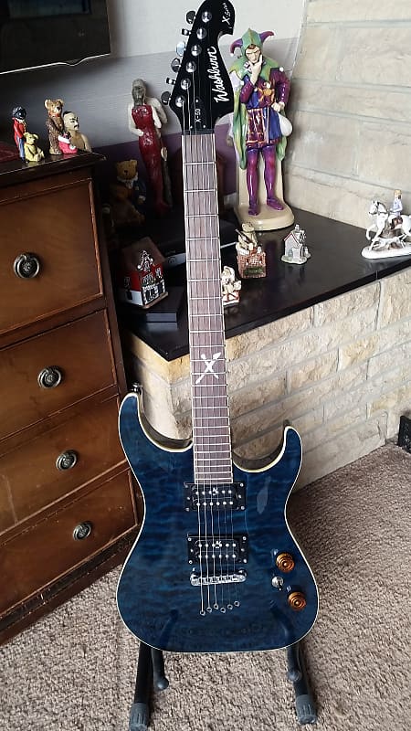 Washburn X50 Quilted Maple Super Strat, Solid Mahogany | Reverb UK