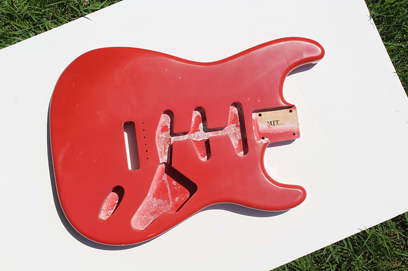 MJT VTS Stratocaster Body - Fiesta Red Light Relic | Reverb