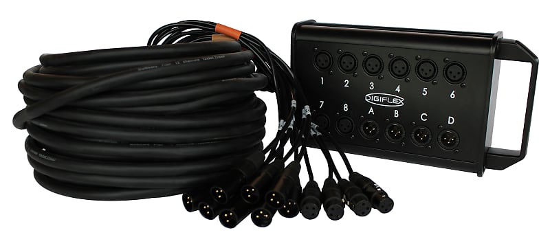 Digiflex HE8-4X-100 100' ft feet 8 x In XLR 4 x Return Snake | Reverb