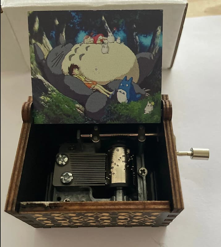 Sankyo Totoro Theme Wooden Hand Cranked Music Box | Reverb