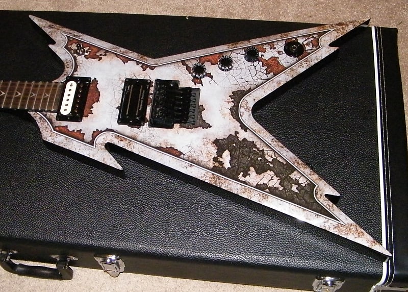 Dean Dime Razorback Rust Electric Guitar - Cracked Neck - | Reverb