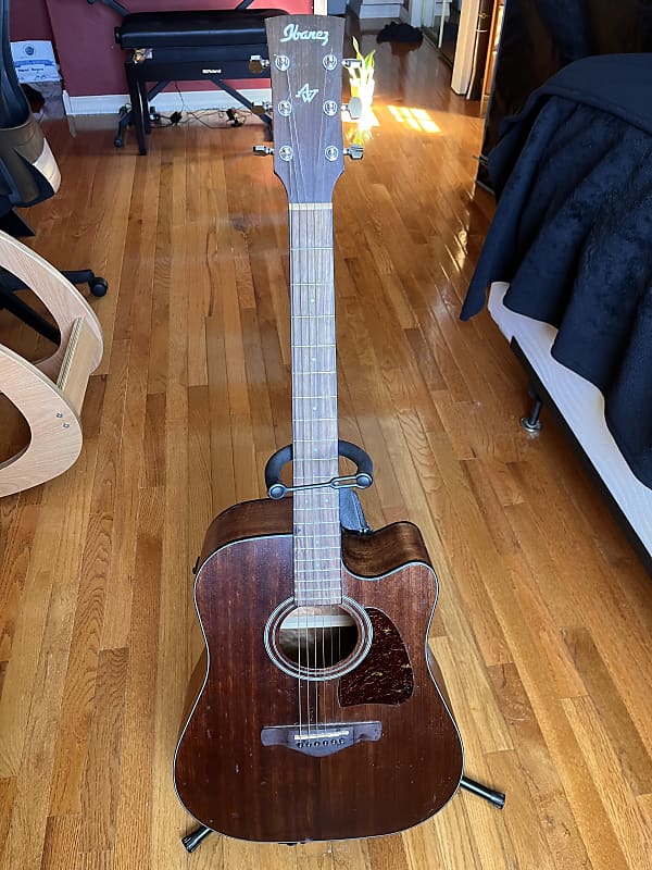 Ibanez Artwood Dreadnought Acoustic Electric - Mahogany hard | Reverb