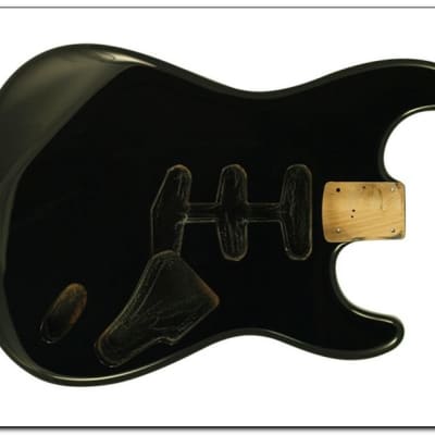 Stratocaster Body Black Hardtail (No Trem Cut) | Reverb