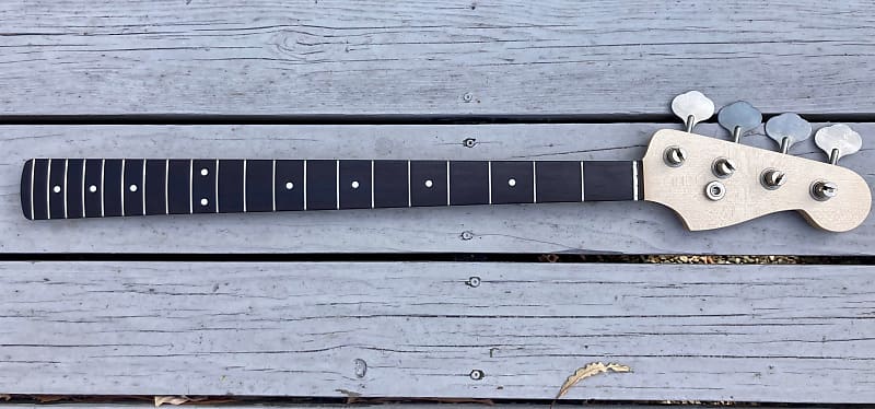 Musikraft Jazz Bass Neck Brazilian Rosewood Quartersawn Maple | Reverb