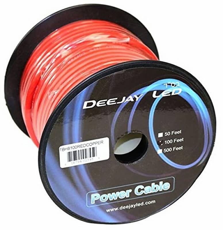 Eight-gauge 100 Foot Red Copper Stranded Power Cable Content | Reverb