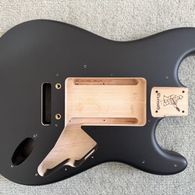 Warmoth Stratocaster Body - Black Satin | Reverb