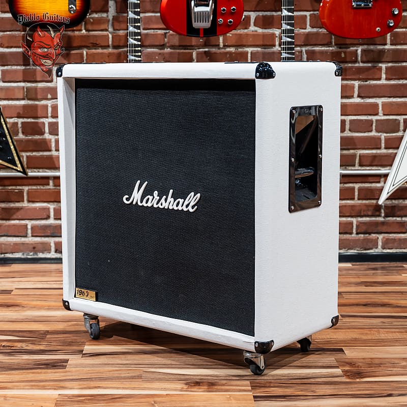 Marshall 1960B 4x12" Straight Guitar Cabinet - White 2000s | Reverb
